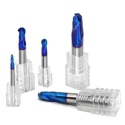 China HRC 40 To 68 Tungsten Carbide Ball Nose End Mills Cutters Set ISO for sale