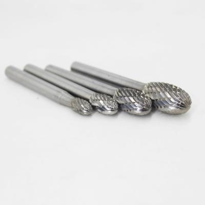 China Tungsten Carbide Burr Bits AlTiN Double Cut Head 3-25 Mm 6 Mm Shank Diameter for sale