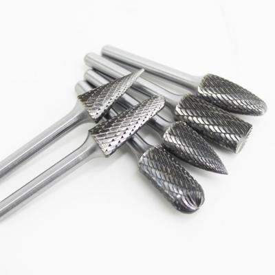 China Speed Cutting Tungsten Carbide Rotary Burrs AlTiN Coated Various Tooth Shapes for sale
