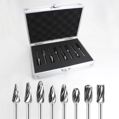 China Trial Order Acceptable Metric Tungsten Carbide Burr Set For Die Grinder Drill Bits YG6 Grade for sale