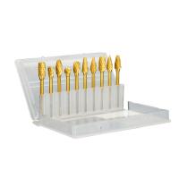 China Versatile Tungsten Carbide Burr Set Yellow Coated 3-6MM Shank Size For ABRASIVE/GRINDING for sale