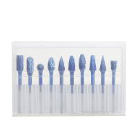 China Blue Coating Precision Cutting Made Fast And Easy With Cemented Carbide Burr Set Shank Size 1/8-1/4 INCH Or 3-6MM for sale