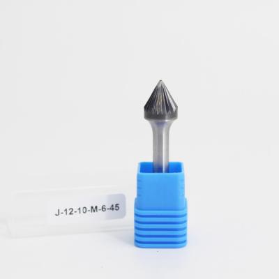 China SJ 60 Degree Countersink Carbide Limas Rotativas , Single Cut - 6mm Shank for sale