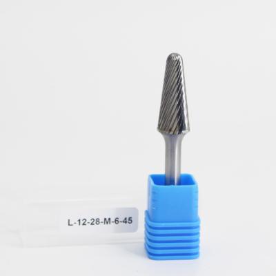 China SL Taper Radius End Metal Removal Carbide Burr Single Cut 6mm Shank LOGO Diameter 6-25MM for sale