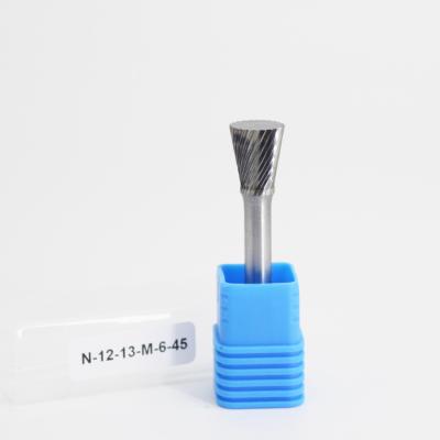 China SN Inverted Cone Shape Rotary Burr Cutter Single Cut - 6mm Shank for sale