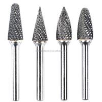 China OEM/ODM 10pcs 6mm 1/4'' Shank Dia Metal Wood Grinding Engraving Polishing Tungsten Rotary Burr Set Porting Tools Carbide Burrs for sale