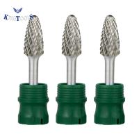 China SF-5 Double Cut Tree Shape Radius End Burrs File 1/4'' Shank 45mm Length Tungsten Carbide Rotary Burrs for sale