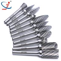 China 1/4 Shank Carving Cutting Grinding Drilling Polishing Tools 6mm Double Cut Tungsten Carbide Burr for sale