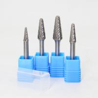 China RTS Free Sample Double Cut Ball Nosed Cone Burs  Drill Bits 6mm 1/4