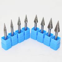 China Cone Shape Abrasive Tungsten Carbide Rotary Burr YG7 Grade Supplied Carbide Grinding Burrs for Hardened Steel for sale