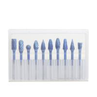 China 3mm Shank Double Cut Tungsten Carbide Rotary Burr with Blue Coating for Metal and Woodworking for sale