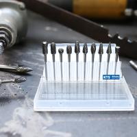 China 10pcs Set 1/8inch Shank Diameter Tungsten Carbide Rotary Burr and Cutter Files for Precision Metalworking for sale