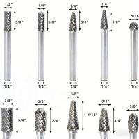 China Metal Tools Solid Carbide Burr Set, 10 Pcs Double Cut Tungsten Carbide Rotary Burr Set, 1/4 Inch Shank Die Grinder Bits for sale
