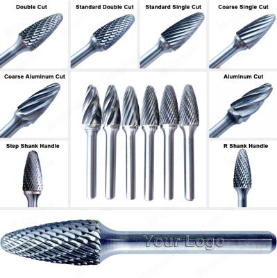 China Factory Direct Tungsten Carbide Rotary Burr with Double Cut and 1/4