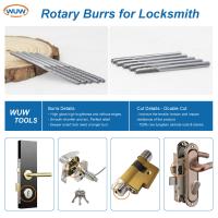 China 150mm Long Shank Tungsten Carbide Rotary Burrs for Deep Lock Hole Processing with Extra Long Carbide Die Grinder Bits for sale