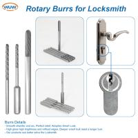 China 150mm Long Shank Tungsten Carbide Rotary Burrs for Deep Lock Hole Processing with Extra Long Carbide Die Grinder Bits for sale