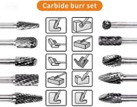 China Tungsten Carbide Rotary Burr Set 10pcs 3mm Shank Fraises en Carbure de Tungstène for sale