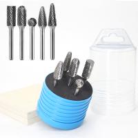 China 5pcs 1/4 Inch 6mm Shank Die Double Cut Carbide Rotary Burrs Set Die Grinder Bits for Carving Polishing Engraving for sale