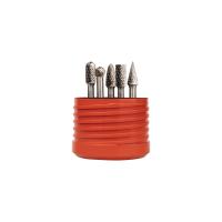 China 5pcs 1/4 Inch 6mm Shank Die Double Cut Carbide Rotary Burrs Set Die Grinder Bits for Carving Polishing Engraving for sale