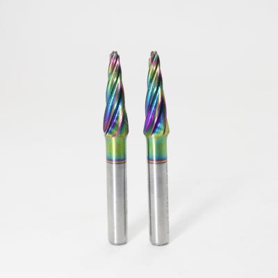 China TiAlN Coated Carbide Deburring Burrs for Stainless Steel High Speed Cutting for sale