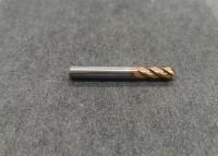 China Longlife Four Flute Flat Head Ball Nose Milling Cutter Golden Color HRC55 for sale
