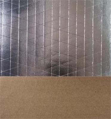 China 7μm Foil Scrim Kraft Facing with 3-Way Fiberglass Scrim and 80gsm Kraft Backing for Insulation Vapor Barrier for sale