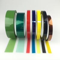 China Yellow Heat Resistant Insulation PET Tape 0.09mm Thick 50m Length with 5KV Dielectric Strength and Silicone Adhesive for sale