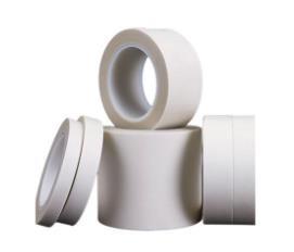 China White Color 25mm PTFE Insulation Tape With Silicone Adhesive For H Class Temperatures for sale