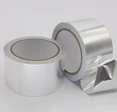China 80 Micron Aluminum Foil Adhesive Tape For Solvent Acrylic Adhesive And Temperature Range -30~120 ℃ for sale