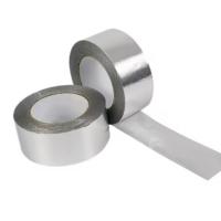 China 30um Aluminum Foil Tape with 15N/25mm Adhesion and 45N/25mm Tensile Strength for HVAC Sealing for sale