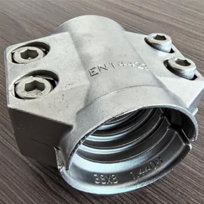 China Safety Clamps For Hose Fittings With Bolt And Nut Stainless Steel for sale