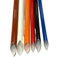 China Silicone Varnished Glass Fiber Insulating Sleeve With 0.5~25mm Outer Diameter for sale