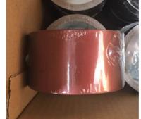 China Brown Lacquered Aluminum Foil Adhesive Tape 3 Microns 50 Micron Backing for HVAC Ductwork Sealing for sale