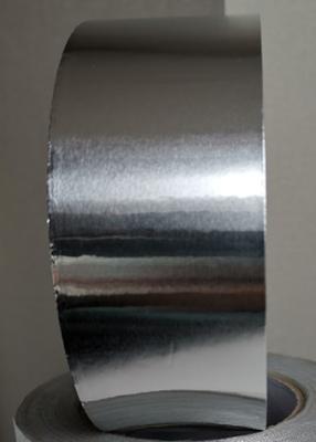 China 30 Micron Aluminum Foil Adhesive Tape with 12 N/25mm Adhesion for HVAC Ductwork Sealing for sale