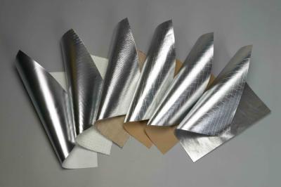 China Foil Glass Cloth Facing Building Paper 160 gsm with 0.03 Emissivity for HVAC and Industrial Thermal Insulation for sale