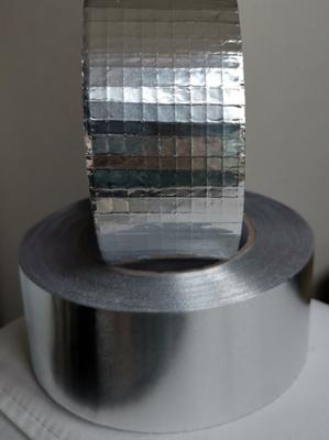 China Cold Weather Aluminum Foil Adhesive Tape Without Liner 30 Micron Backing -30°C to +120°C Temperature Range for sale