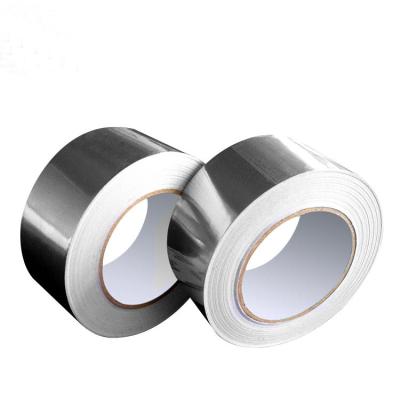 China 30um Aluminum Foil Adhesive Tape with Blue PE Liner for HVAC Ductwork - 18 N/25mm Adhesion, -30°C to +120°C Service Temperature for sale