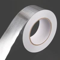 China 25 Micron Aluminium Adhesive Foil MPET Duct Closure Tape 8 N/25mm Adhesion -30°C to +100°C Range for sale