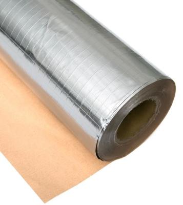 China Corrosion Resistance Foil Faced Kraft Paper 1.2m Heat Sealing with 18μm Aluminum Foil and Class O Fire Rating for sale