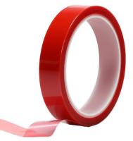 China Red PET Adhesive Tape with 55 Micron Thickness and 3kV BDV - B Grade Acrylic Pressure Sensitive Insulation Tape for sale