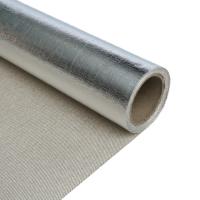 China 18μm Aluminum Foil Fiberglass Cloth - 1.0m/1.2m Width Heat Reflective Insulation with 0.03 Emissivity for sale