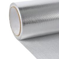 China 1.0m 1.2m Aluminum Foil Laminated Fiberglass Cloth with 7μm Foil and BS 476 Class O Fire Rating for Heat Insulation for sale
