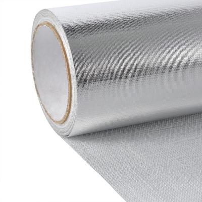 China 1.0m 1.2m Aluminum Foil Laminated Fiberglass Cloth with 7μm Foil and BS 476 Class O Fire Rating for Heat Insulation for sale