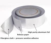 China Laminated Aluminum Foil Glass Cloth Tape with 0.19mm Thickness and -30°C to +120°C Temperature Range for HVAC Insulation for sale