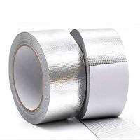 China 18μm Aluminum Fiberglass Self-Adhesive Tape with Class O Fire Rating, 0.19mm Thickness, -30°C to +120°C Temperature Range for sale