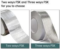 China HVAC Aluminum FSK Adhesive Tape 0.15mm Thickness with 135g/m² Adhesive Weight for HVAC Duct Sealing for sale