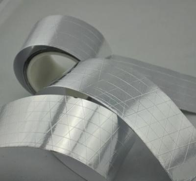 China Aluminium Foil Scrim Tape 0.220mm Thickness with 135g/m² Adhesive for HVAC and Industrial Applications for sale