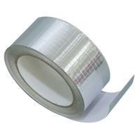 China HVAC Foil Scrim Tape 18μ Aluminum with 5mm Mesh Reinforcement - 0.145mm Thickness for Ductwork Sealing for sale