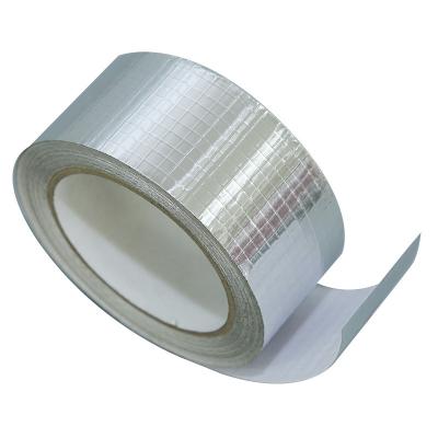China HVAC Foil Scrim Tape 18μ Aluminum with 5mm Mesh Reinforcement - 0.145mm Thickness for Ductwork Sealing for sale