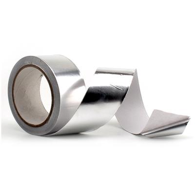China Fire-Resistant Aluminum Foil Adhesive Tape 50 Micron Backing 90 Micron Total Thickness for HVAC Duct Sealing for sale